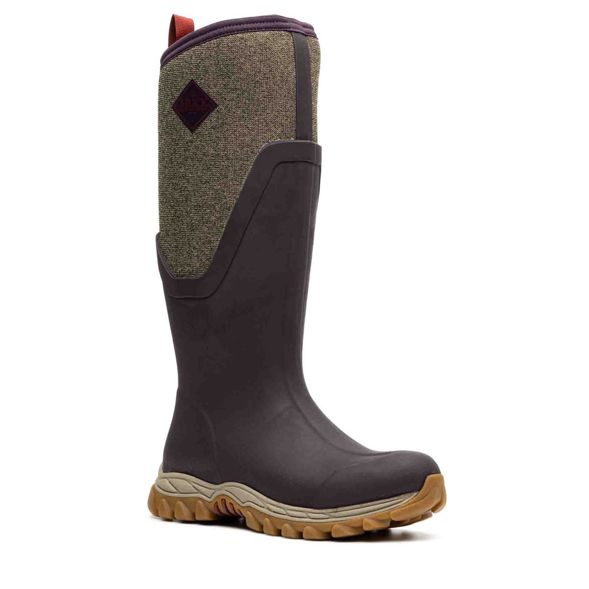 Muck Boots Womens Wine Herringbone Print Arctic Sport II Tall Boots ...